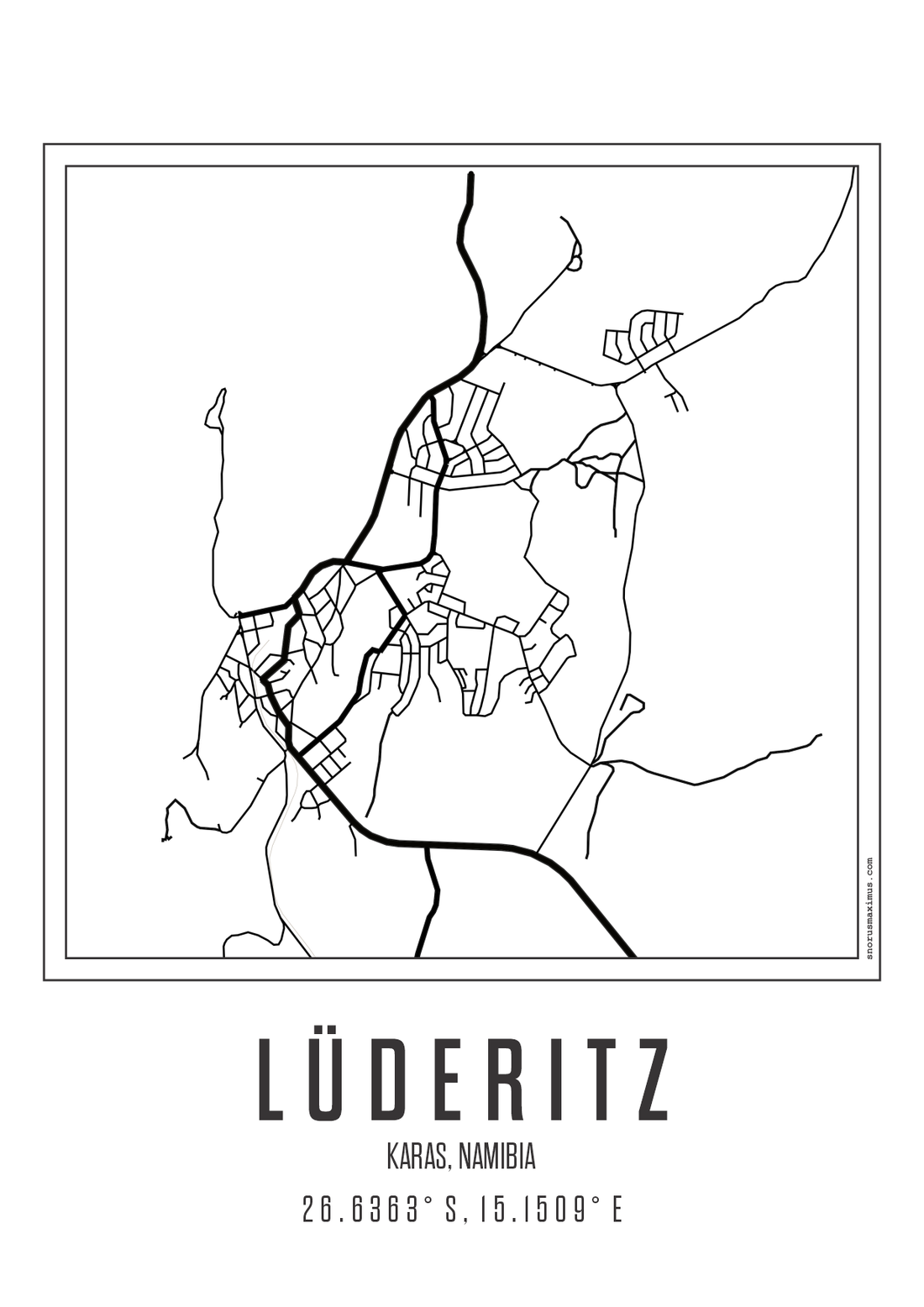 Minimal Map Luderitz – Snorus Store