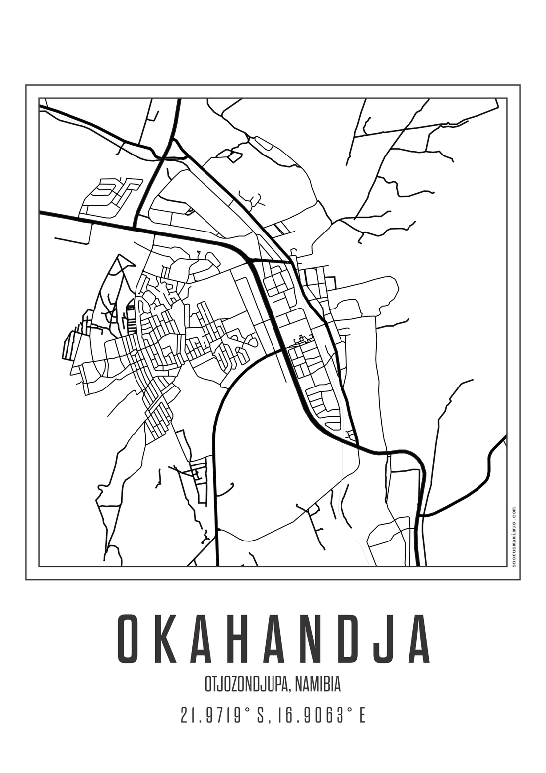 Minimal Map Okahandja – Snorus Store