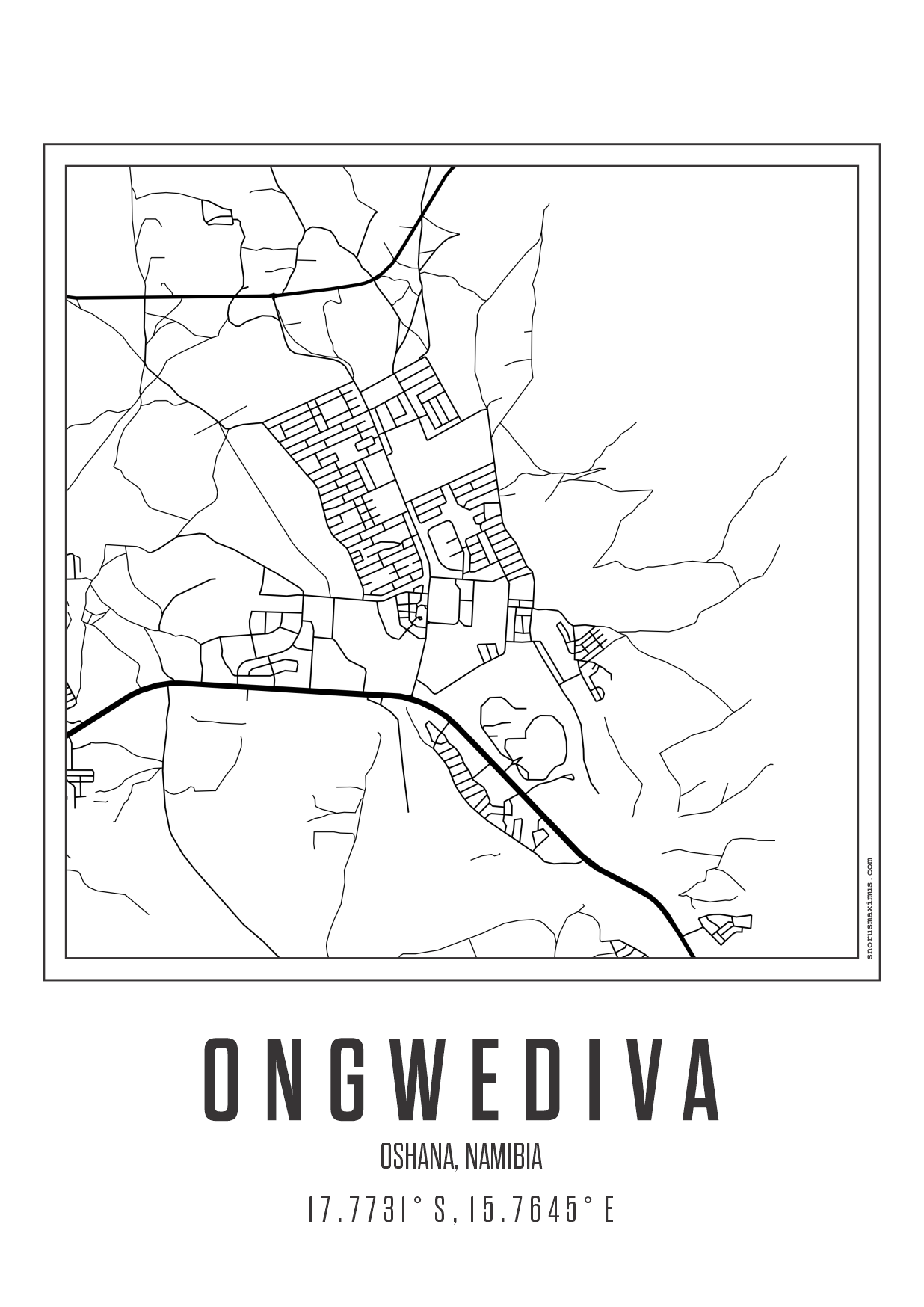 Minimal Map Ongwediva – Snorus Store