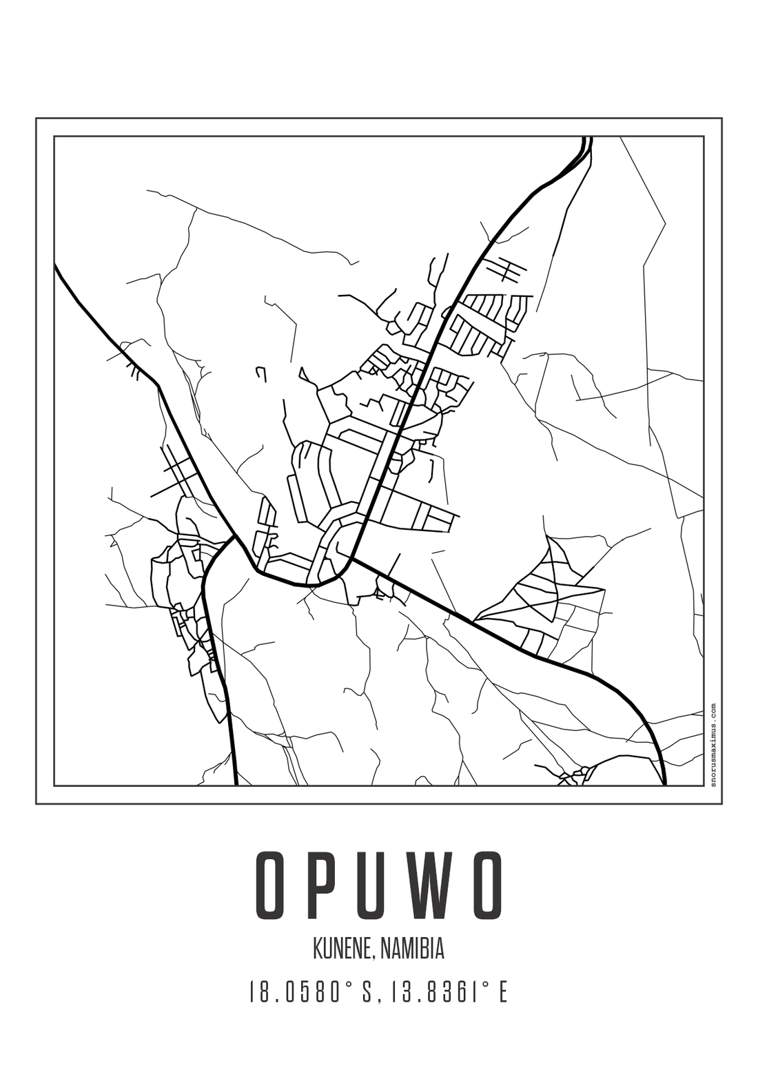 Minimal Map Opuwo – Snorus Store