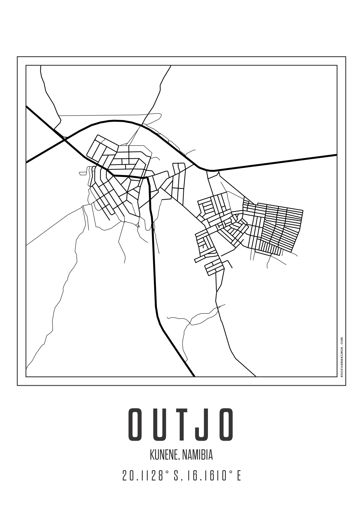 Minimal Map Outjo – Snorus Store