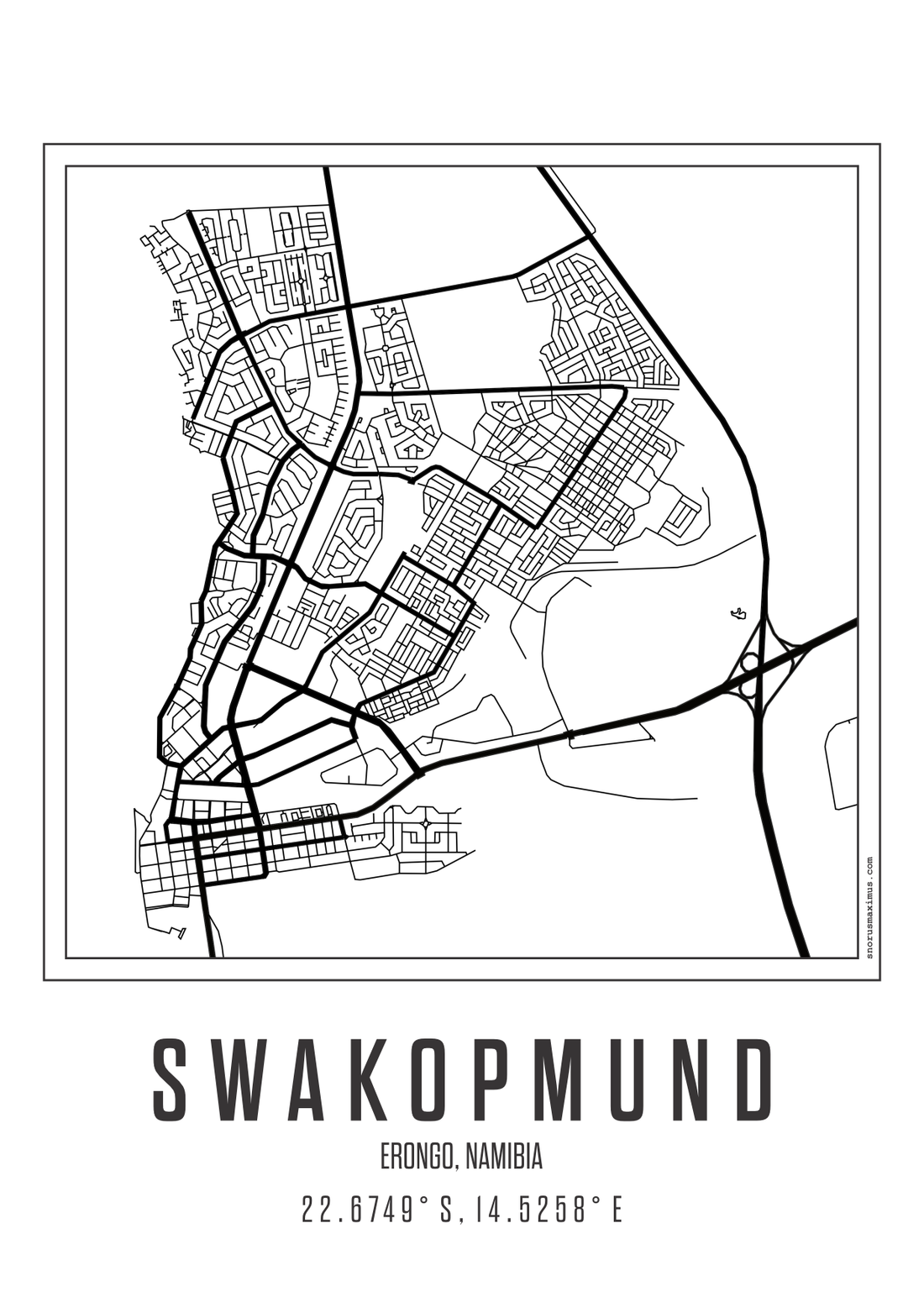 Minimal Map Swakopmund – Snorus Store