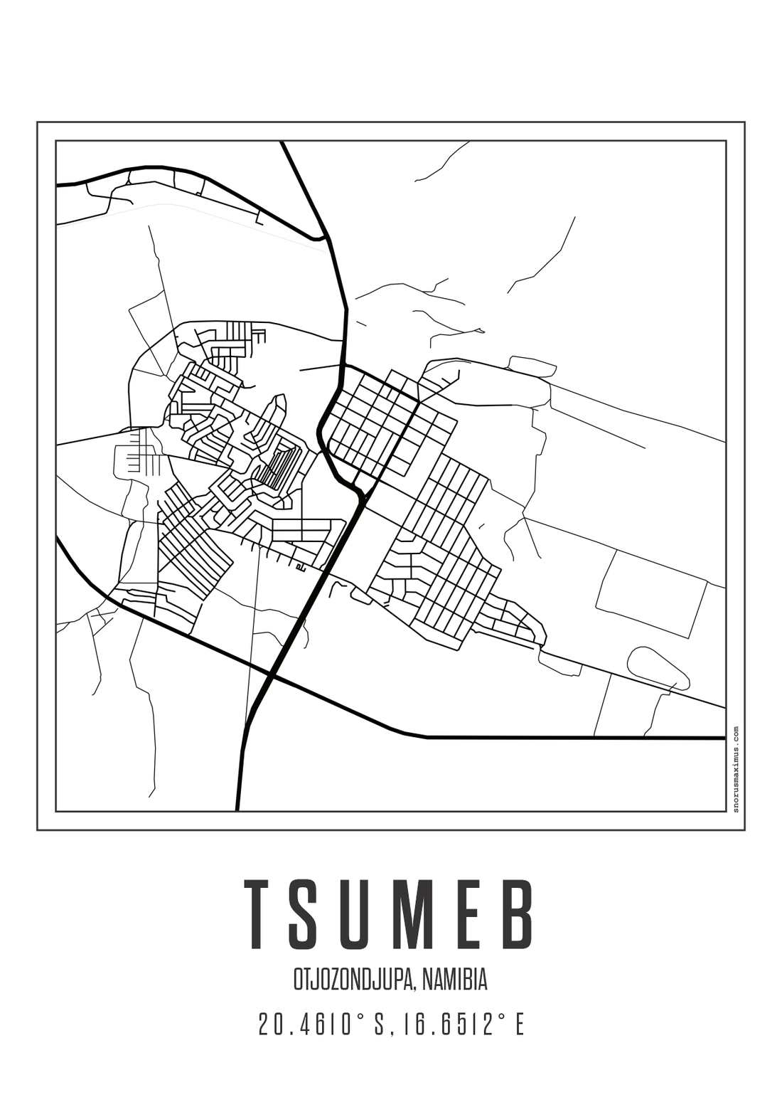 Minimal Map Tsumeb – Snorus Store